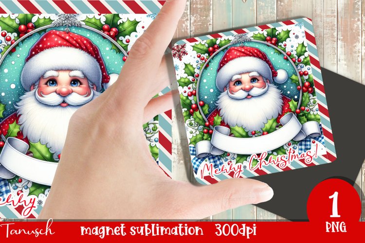 cute Christmas whimsical elf magnet retro Sublimation