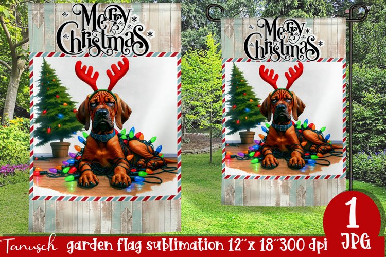 funny christmas Highland Cow Garden Flag Sublimation
