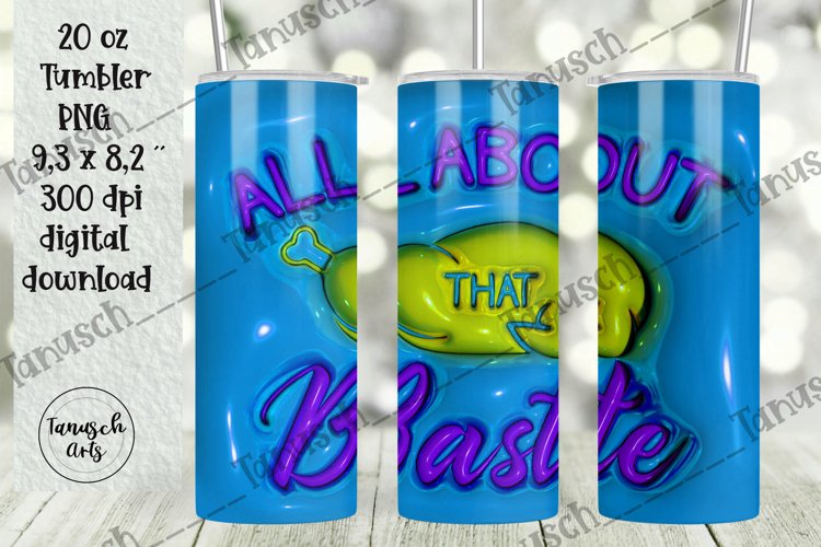 3d puff summer beach sublimation tumbler, 3d inflate wrap