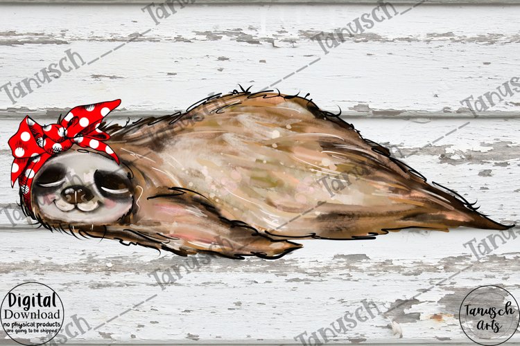 cute sleeping Sloth Sublimation, sloth mode PNG illustration