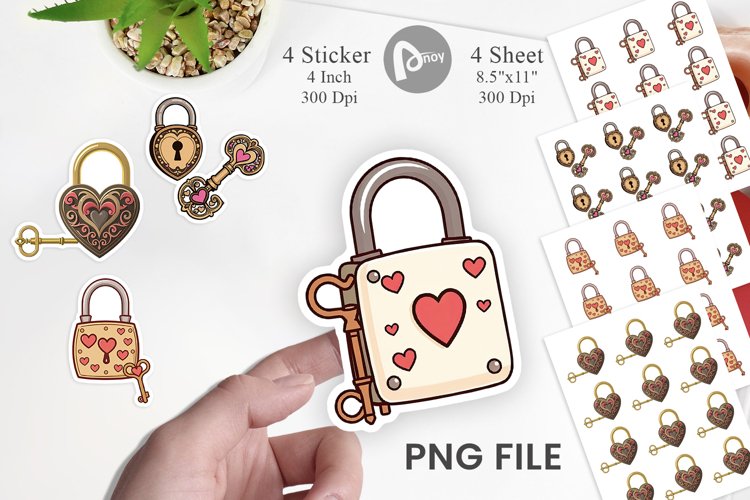 Heart Keys Sticker (5098684)