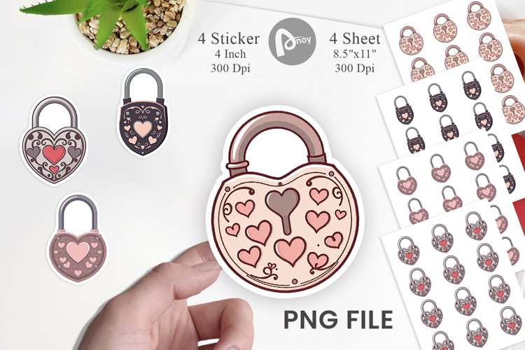 Heart Locks Sticker (5098714)