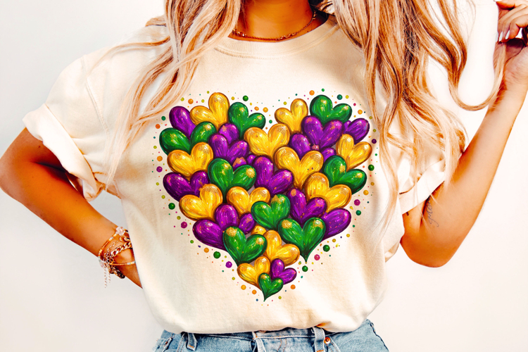 Mardi Gras Heart PNG, Fleur De Lis PNG, Fat Tuesday PNG