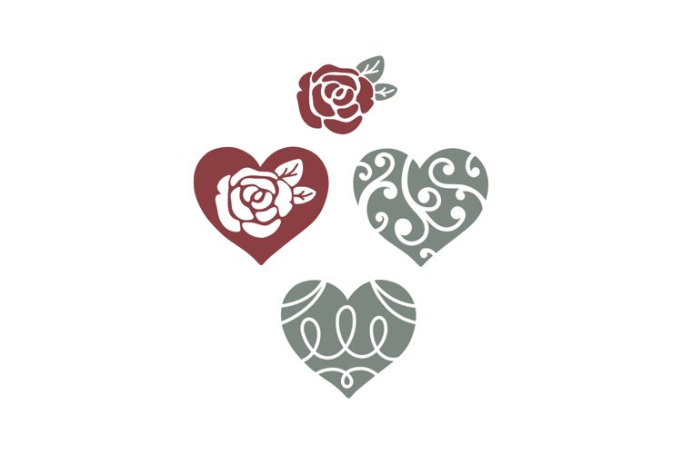 Heart Monograms SVG Cut File (1526969)