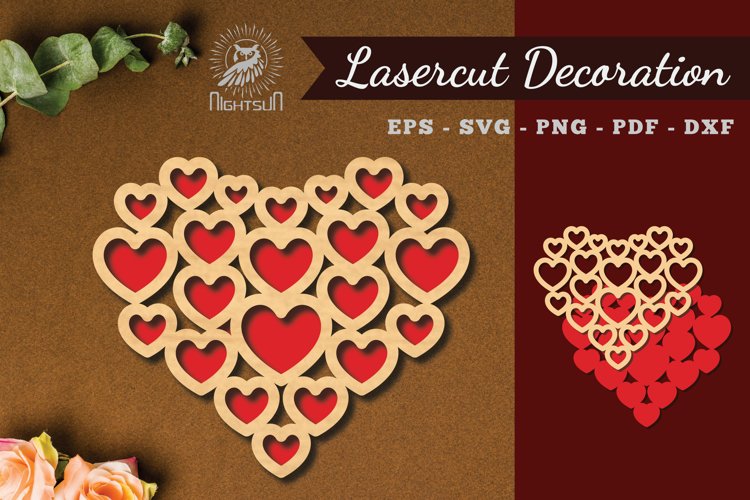 Heart Pattern Laser Cut Decoration
