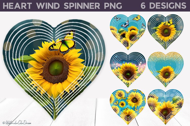 Fall Wind Spinner | Sunflower Sublimation Designs PNG