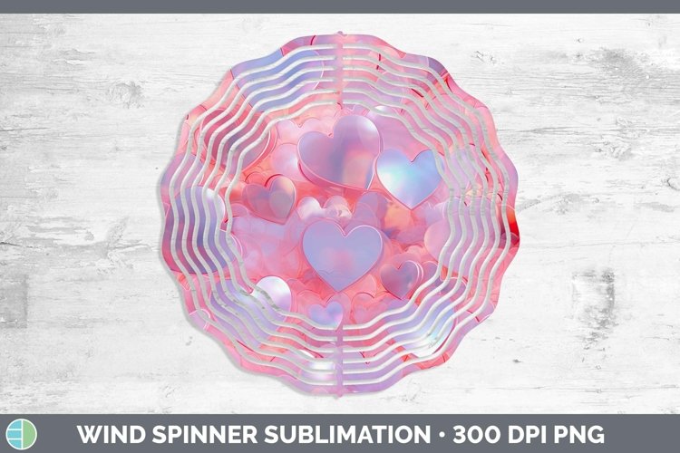 Hearts Red 01 Wind Spinner Sublimation Spinner Designs