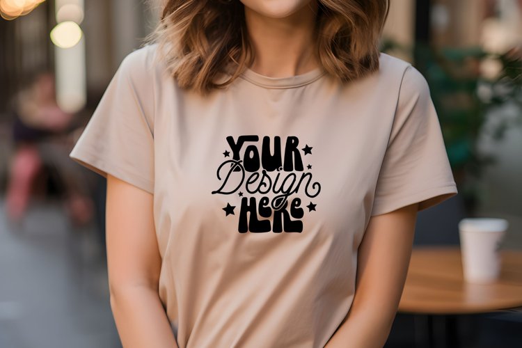 Heather Dust Bella Canvas 3001 Mockup, Mockup (4180093)