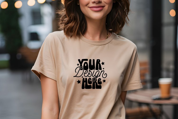 Heather Dust Bella Canvas 3001 Mockup, Mockup (4180094)