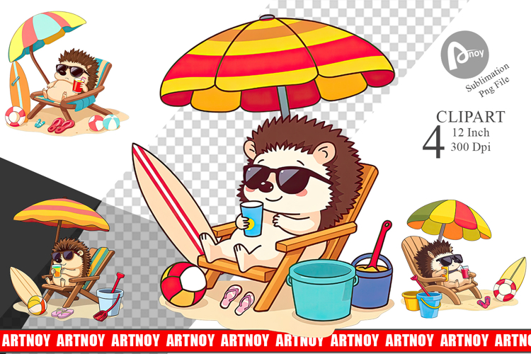 Summer Hedgehog Clipart (5296577)