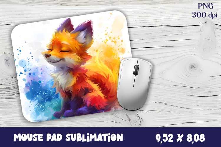Autumn fox mouse pad / sublimation (4821206)