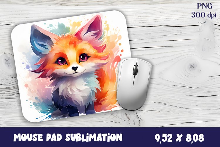 Autumn fox mouse pad / sublimation (4821230)