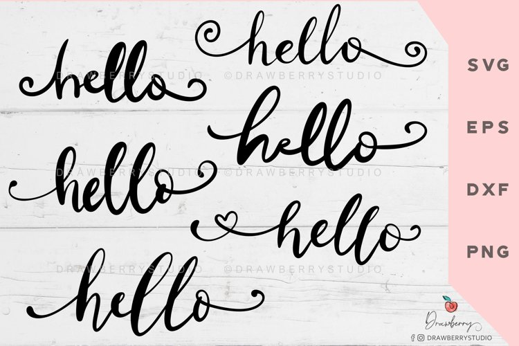 Hand lettered Hello svg, Hello sign door welcome svg, SV157