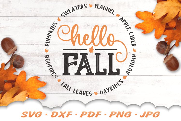 Hello Fall SVG | Fall Quote SVG