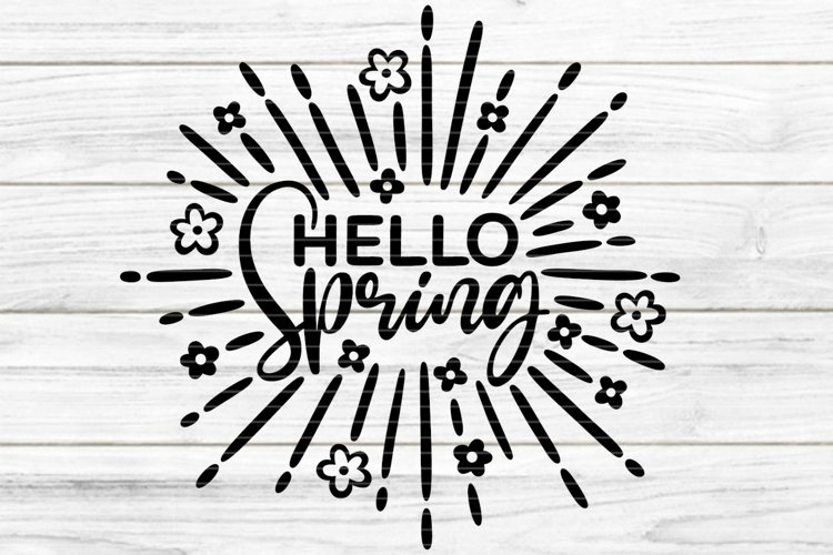 Hello Spring Cutting file SVG DXF FCM