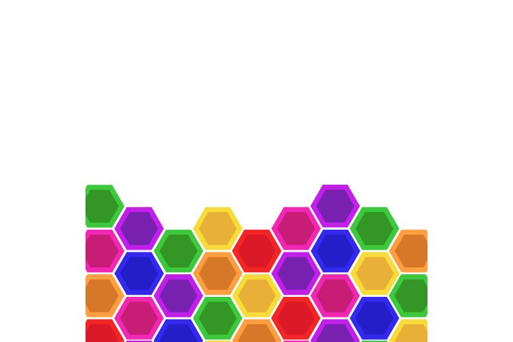 Hexagon shape change color design background