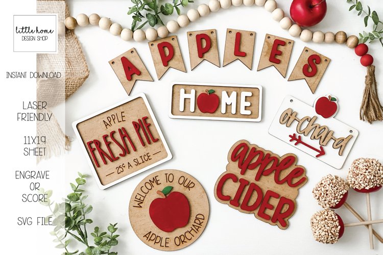 Apple orchard file | fall apple bundle | apple laser files