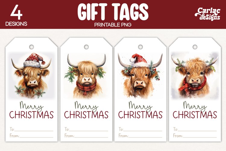 Christmas Gift Tags, Merry Christmas Printable Tags