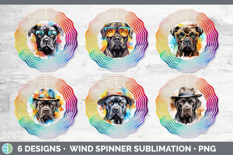 Hipster Cane Corso Dog Wind Spinner | Sublimation Spinner De