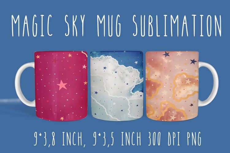 Magic sky mug sublimation bundle