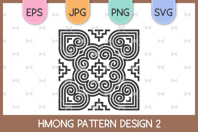 Hmong Pattern, Hmong Cut File - Design 2 | PNG SVG