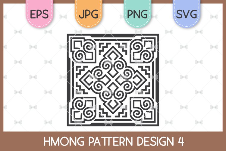 Hmong Pattern, Hmong Cut File - Design 4 | PNG SVG
