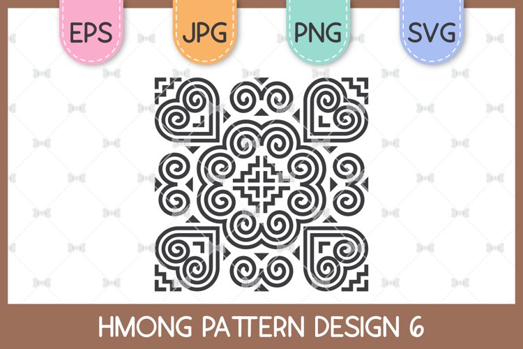 Hmong Pattern, Hmong Cut File - Design 6 | PNG SVG