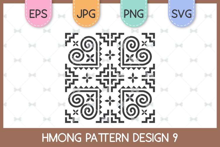 Hmong Pattern, Hmong Cut File - Design 9 | PNG SVG