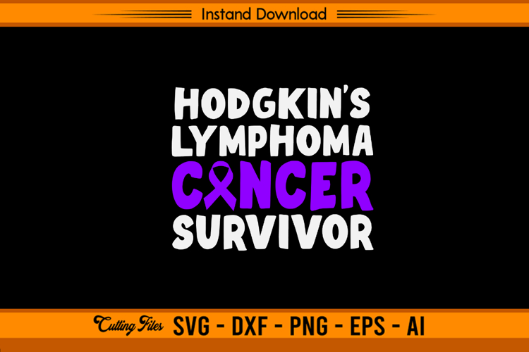 Hodgkin’s Lymphoma Cancer Survivor Ribbon SVG