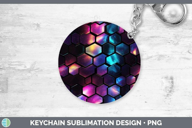 Holographic Black Keychain | Sublimation Keyring Designs