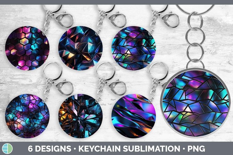 Holographic Black Keychain | Bundle Keyring Designs