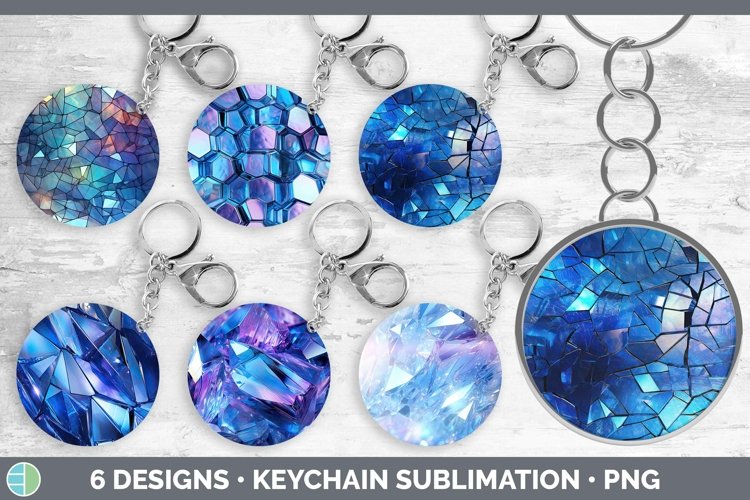 Holographic Blue Keychain | Bundle Keyring Designs