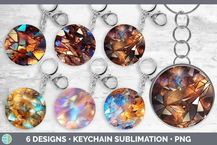 Holographic Brown Keychain | Bundle Keyring Designs