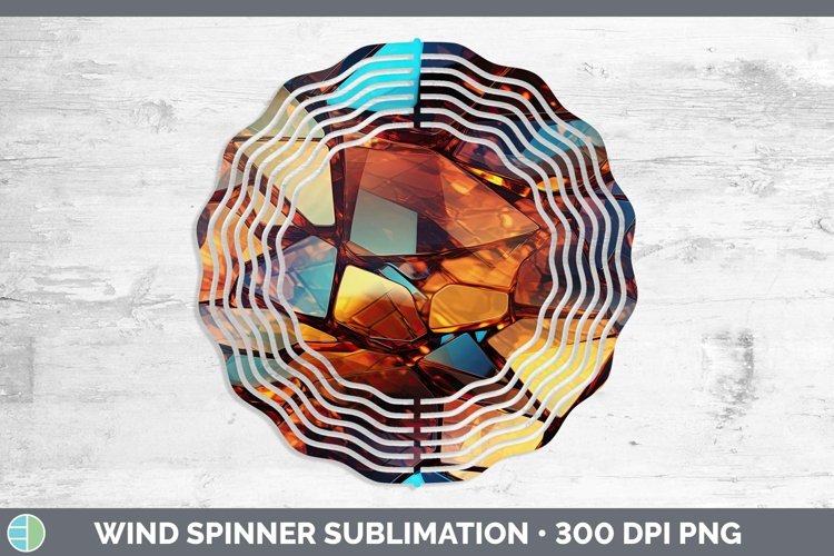 Holographic Brown Wind Spinner | Sublimation Spinner Designs