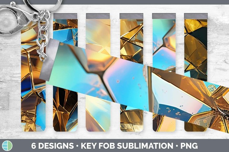 Holographic Gold Key Fob | Bundle Wristlet Designs