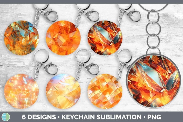 Holographic Orange Keychain | Bundle Keyring Designs