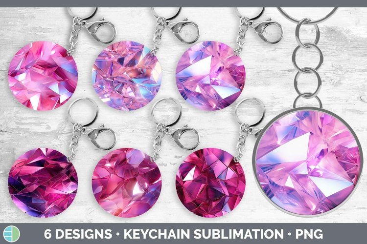Holographic Pink Keychain | Bundle Keyring Designs