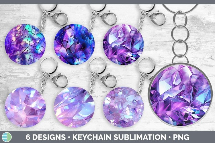 Holographic Purple Keychain | Bundle Keyring Designs
