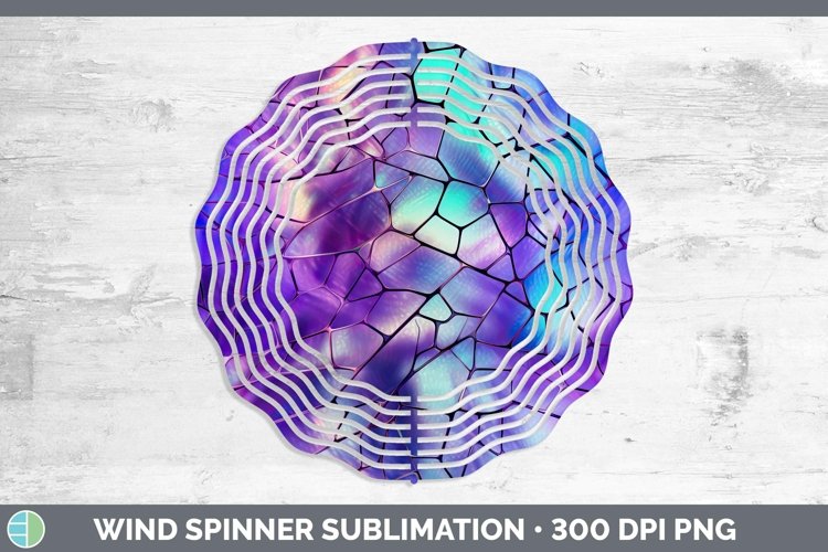 Holographic Purple Wind Spinner | Sublimation Spinner Design