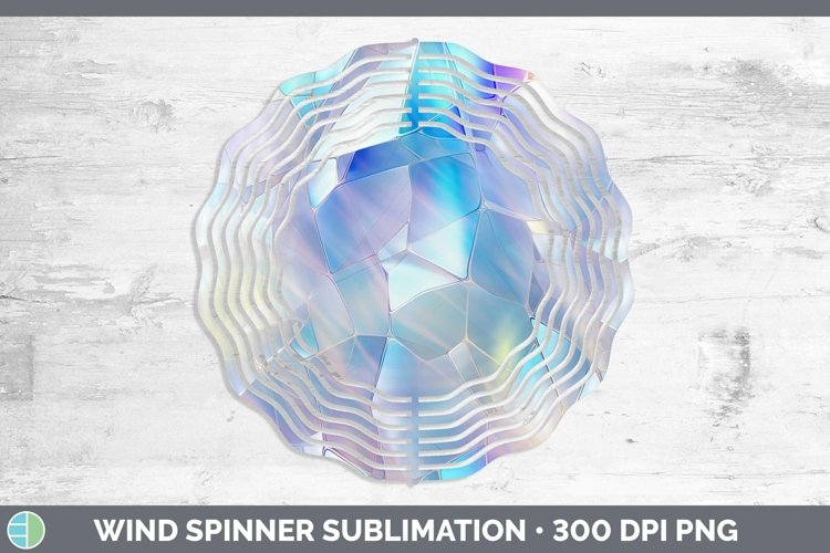 Holographic Rainbow Wind Spinner | Sublimation Spinner Desig