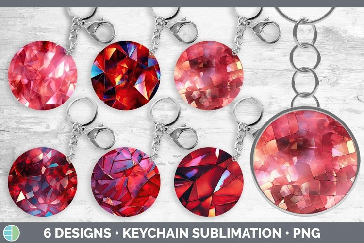 Holographic Red Keychain | Bundle Keyring Designs