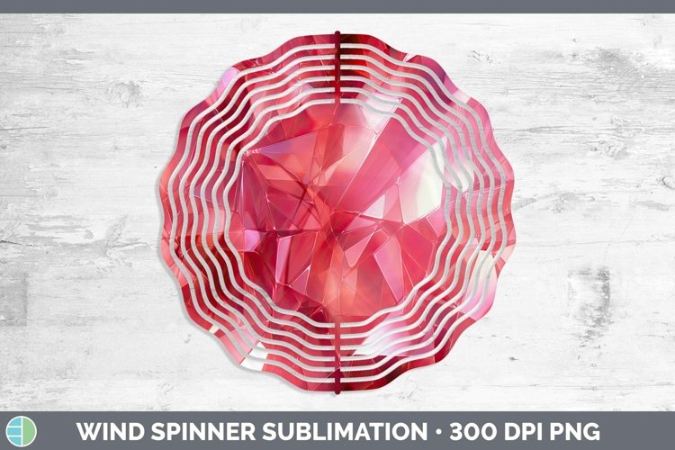 Holographic Red Wind Spinner | Sublimation Spinner Designs