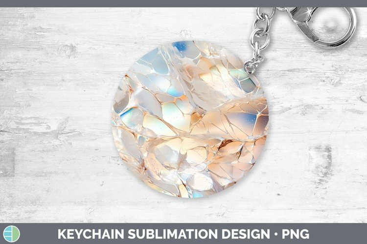 Holographic Silver Keychain | Sublimation Keyring Designs