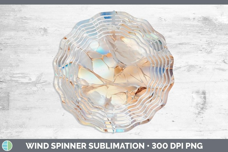 Holographic Silver Wind Spinner | Sublimation Spinner Design