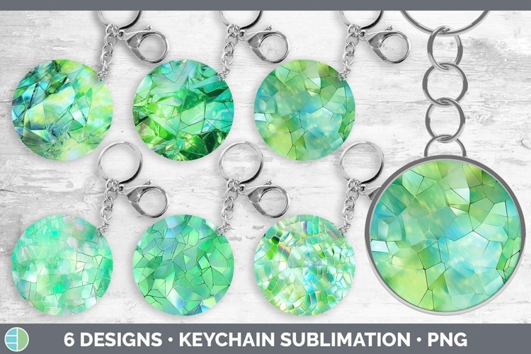 Holographic Spring Green Keychain | Bundle Keyring Designs