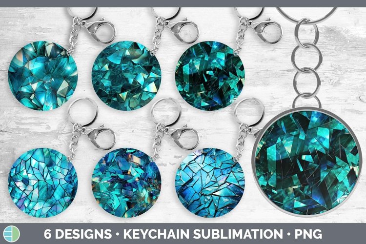 Holographic Teal Keychain | Bundle Keyring Designs