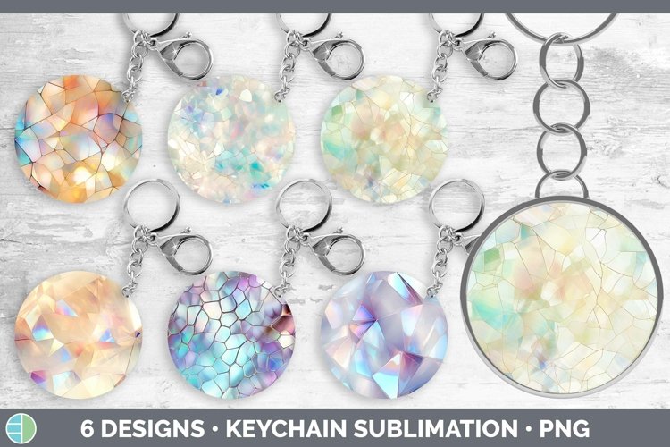 Holographic White Keychain | Bundle Keyring Designs