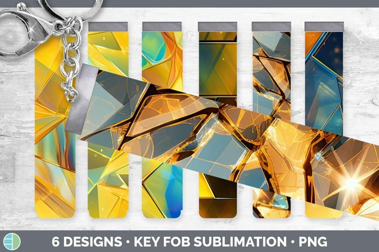 Holographic Yellow Key Fob | Bundle Wristlet Designs