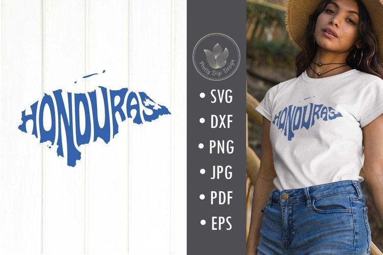 Honduras SVG cut file in the shape of the country