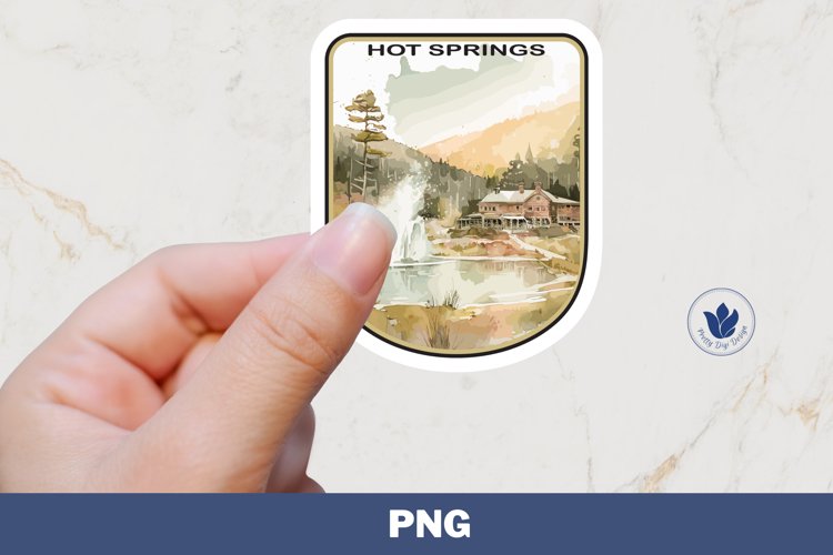 Hot Springs National Park PNG Sticker Design